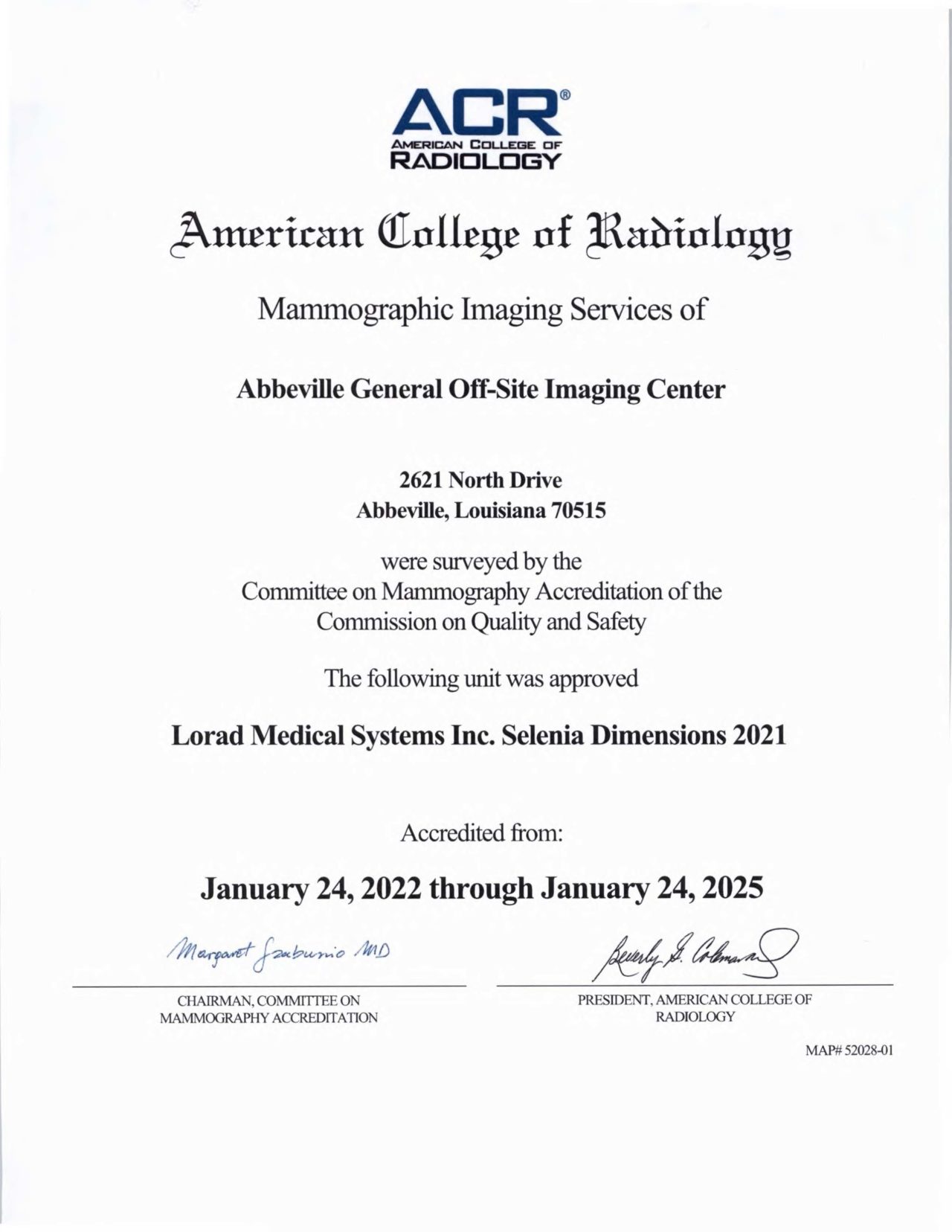 New 3-D Mammography Unit Receives Accreditation - Abbeville General ...